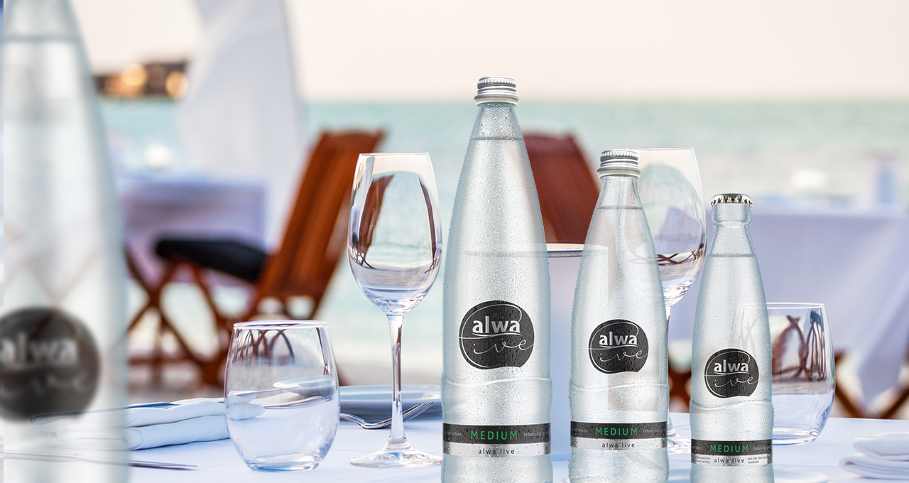 Das Premium-Mineralwasser für die Gastronomie alwa live